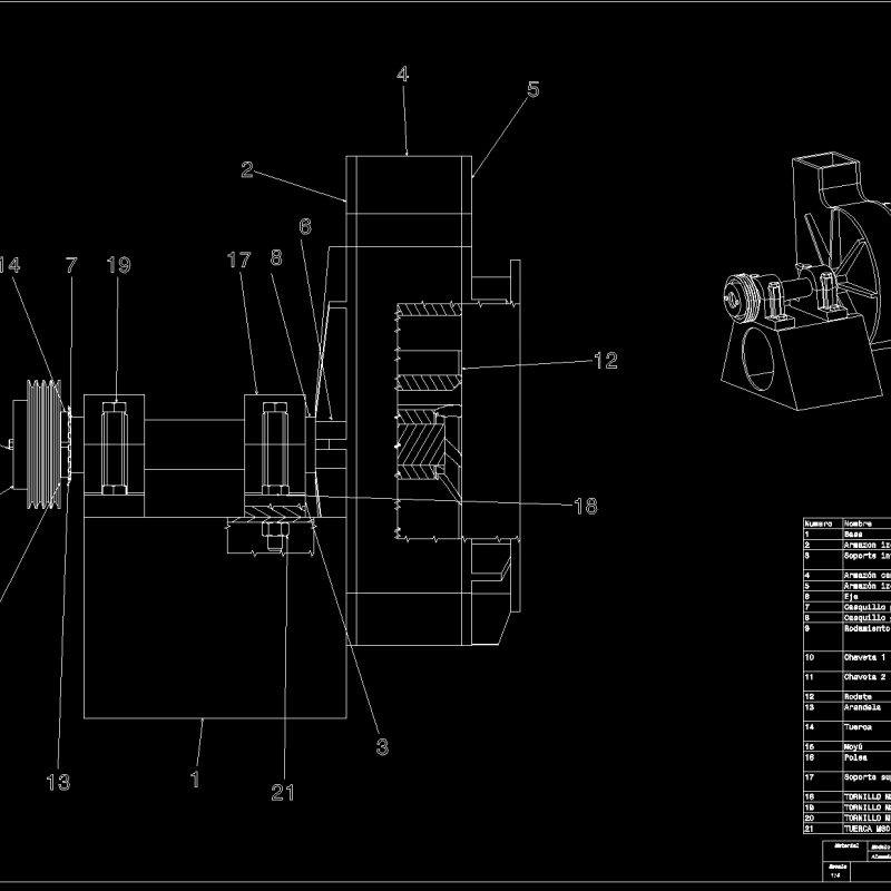 Fan, Blower, Medium Pressure DWG Section for AutoCAD • Designs CAD