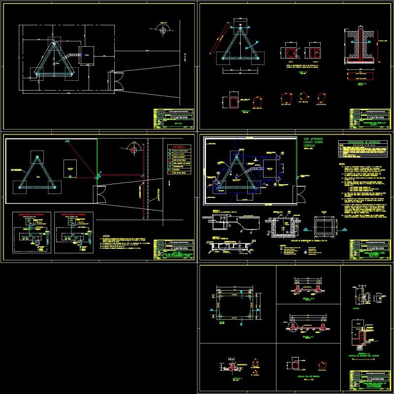 Foundations Of Antenna For Mobile Telephony DWG Block for AutoCAD ...