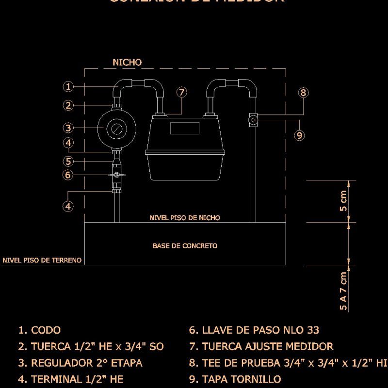 Gas Meter DWG Detail for AutoCAD • Designs CAD