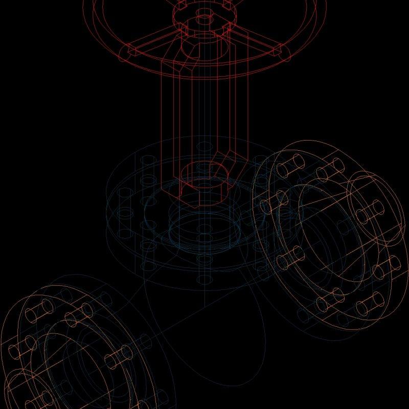 Globe Valve - 4 Inches 3D DWG Model for AutoCAD • Designs CAD