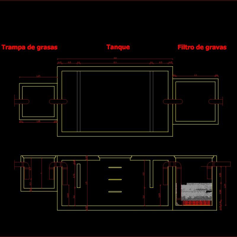 Greywater Filter DWG Section for AutoCAD • Designs CAD