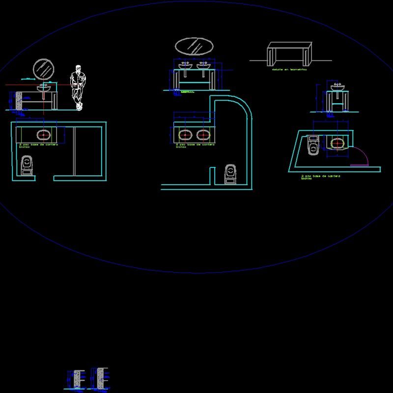 Hand Washes DWG Section for AutoCAD | DesignsCAD
