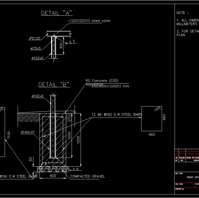 Height Restriction Barrier (Hrb) DWG Block for AutoCAD • Designs CAD