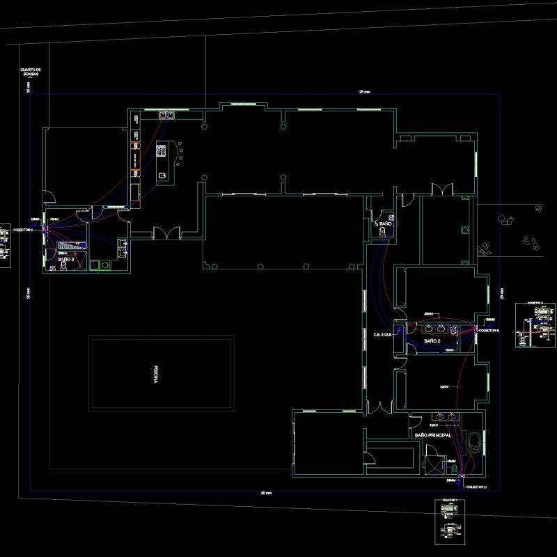 Hydraulic Installation With Collectors DWG Block for AutoCAD • Designs CAD