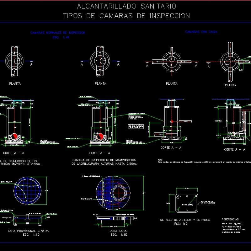 Inspection Chambers--Various Types DWG Block for AutoCAD • Designs CAD