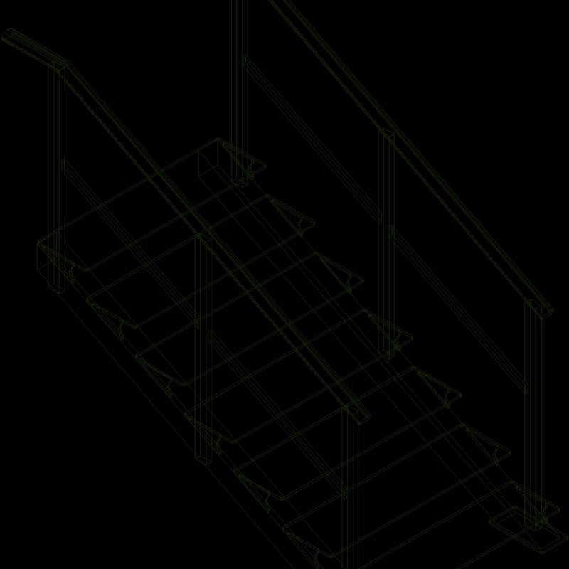 Ladder 3D DWG Model for AutoCAD • Designs CAD