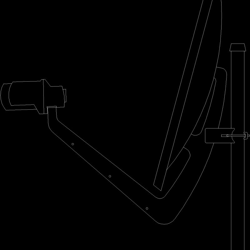 Lateral View Of Antenna DWG Block for AutoCAD • Designs CAD