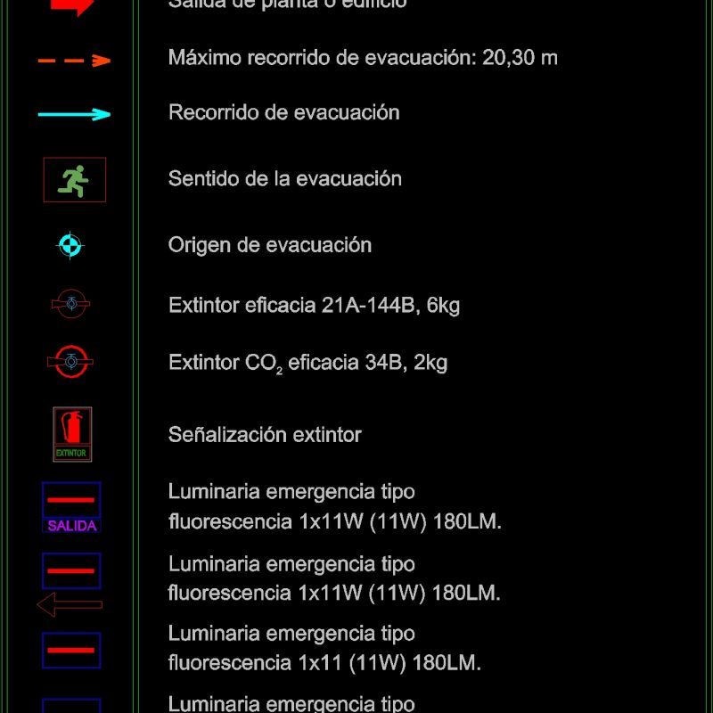 Legend Pci - Fire Protection Installations DWG Block for AutoCAD ...