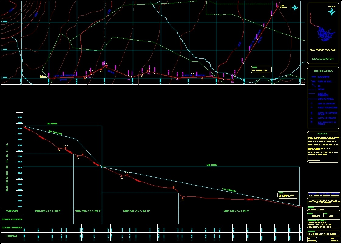 Lines By Gravedad Conduction For Potable Water DWG Full Project for ...