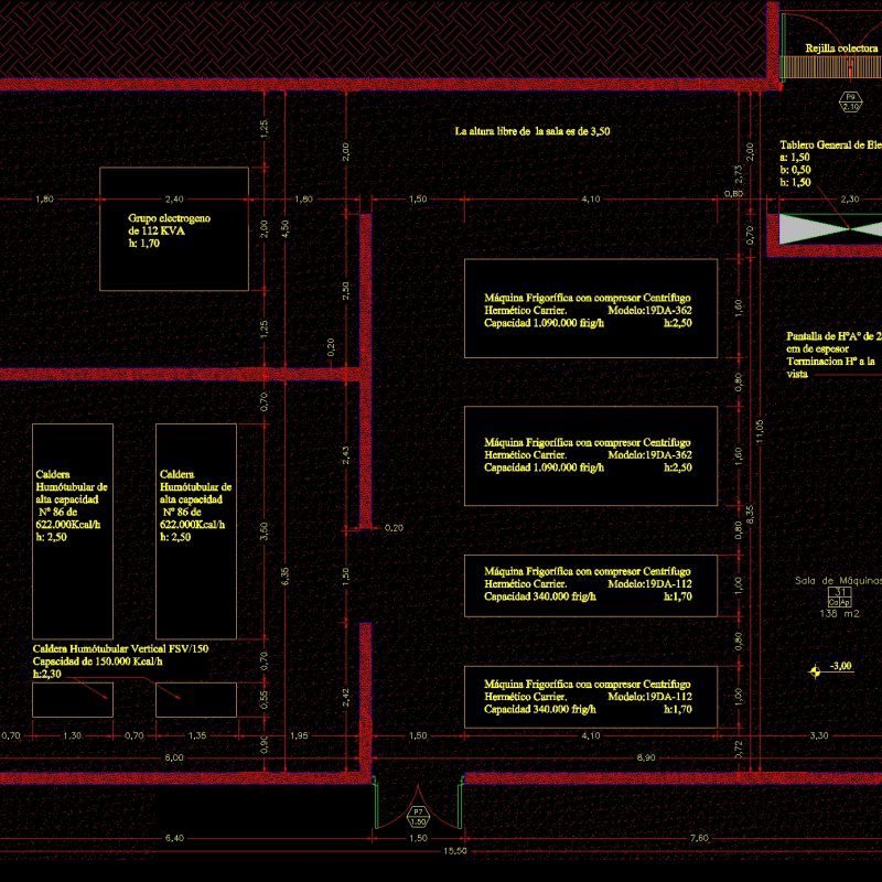 Machine Room In Detailed DWG Detail for AutoCAD • Designs CAD