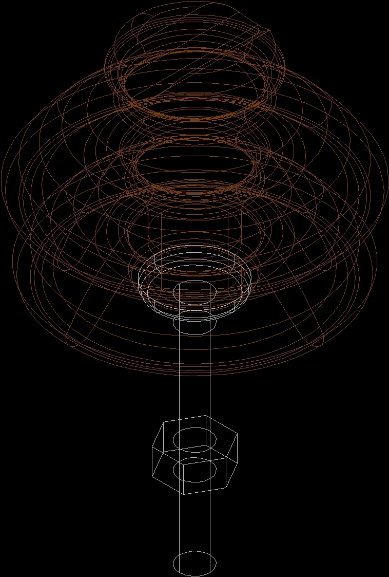Model Of Insulator Pin Type (Half Tension) DWG Model for AutoCAD ...