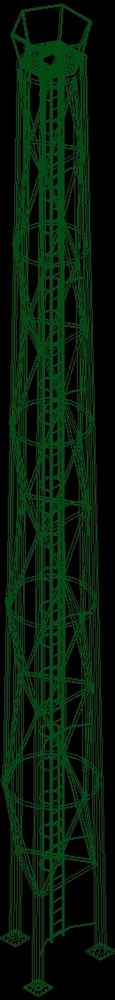 Mts Tower Street Lighting Patoi 25 3D DWG Model for AutoCAD • Designs CAD
