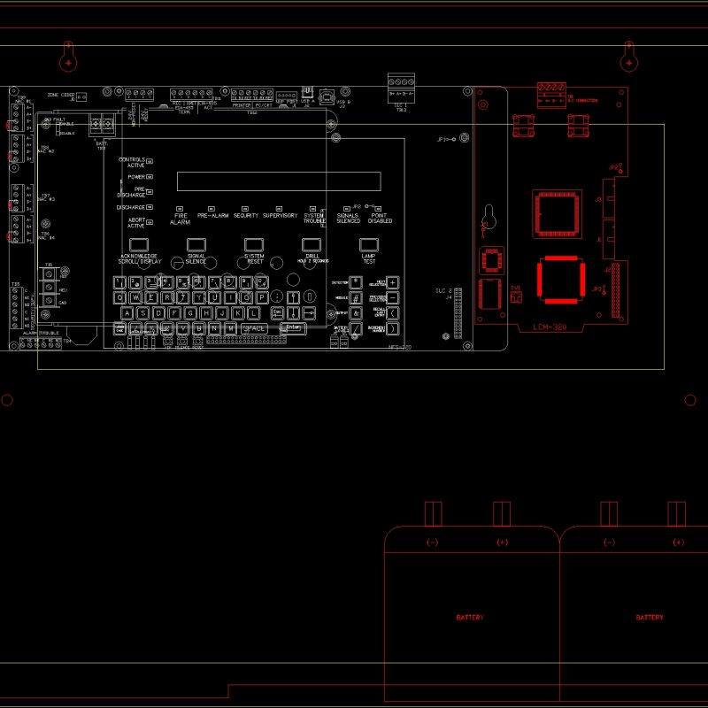 Notifier Fire Panel 640 3D DWG Model for AutoCAD • Designs CAD