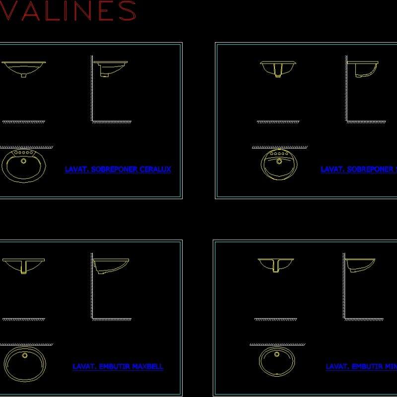 Oval Lavatory DWG Block for AutoCAD • Designs CAD