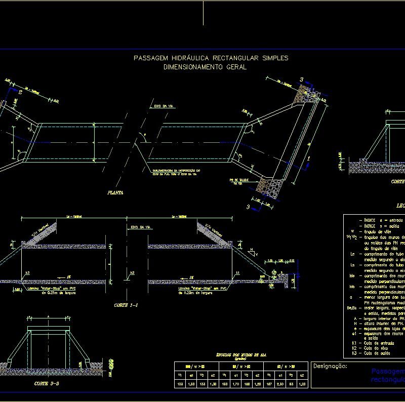 Passage Hydraulic Rectangular DWG Block for AutoCAD • Designs CAD
