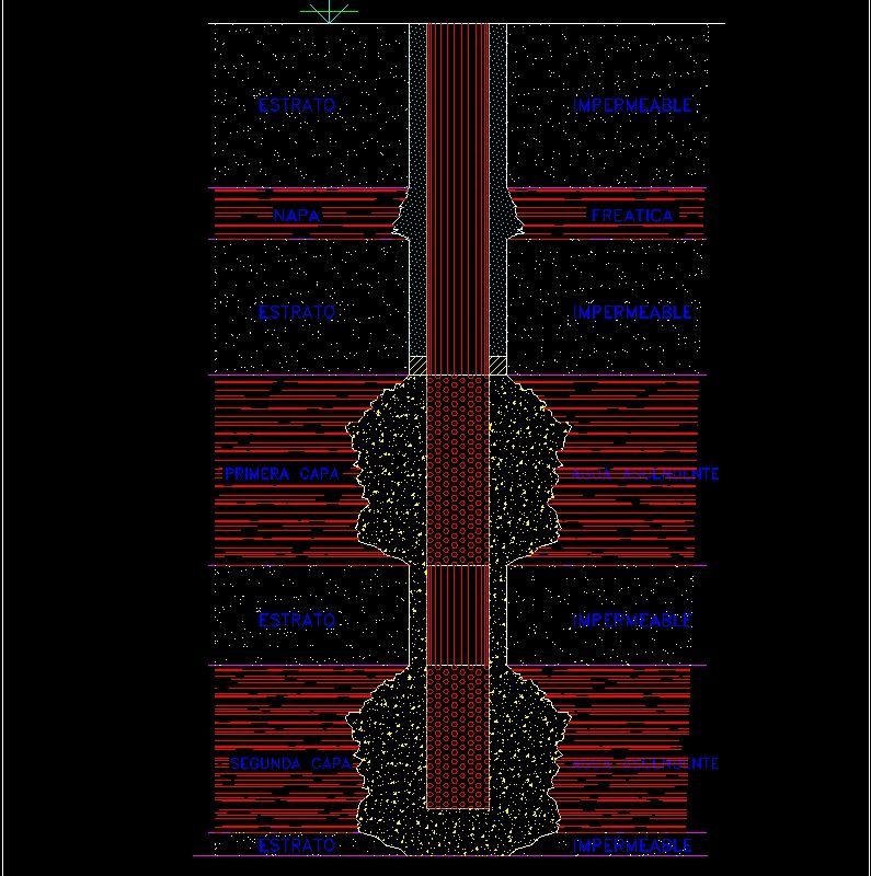 Perforation For Water Supply In Rural Zones DWG Detail for AutoCAD ...