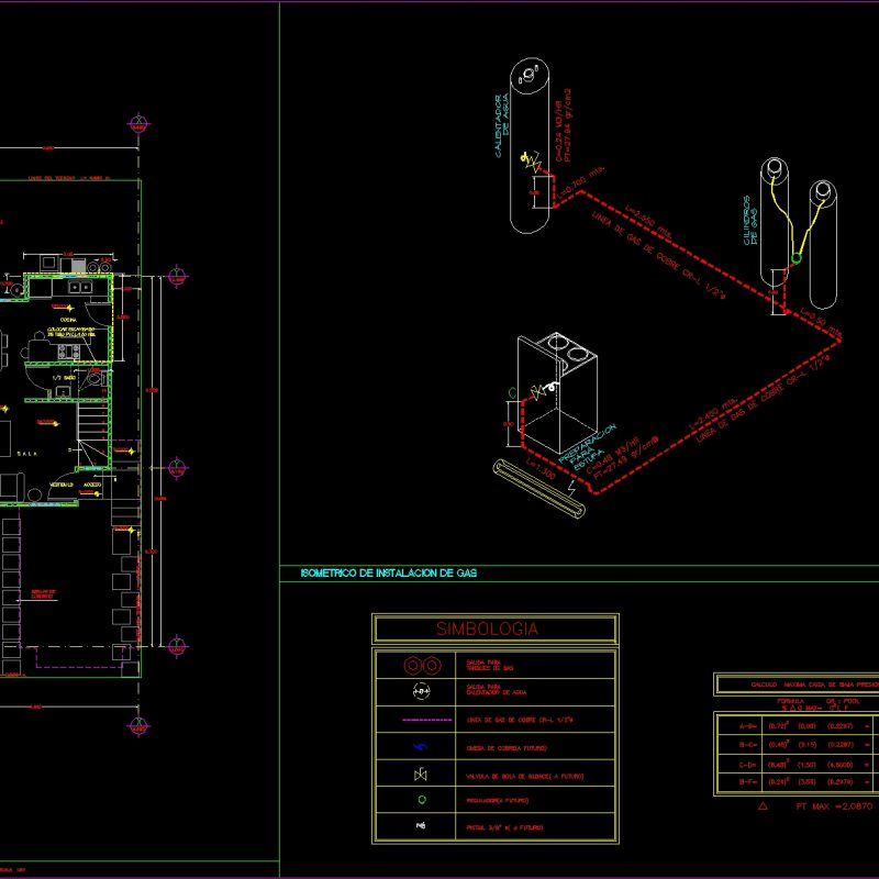 Plane Of Gas Installation DWG Block for AutoCAD • Designs CAD
