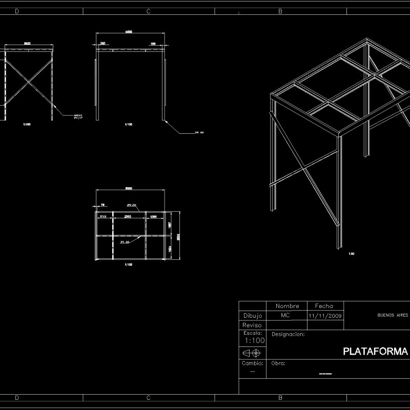 Platform DWG Block for AutoCAD • Designs CAD