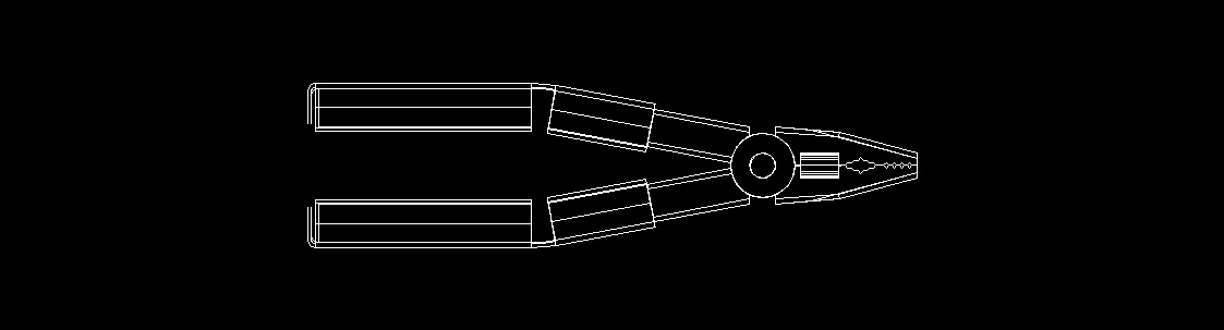 Pliers, Wire Cutter And Stripper 3D DWG Model for AutoCAD • Designs CAD