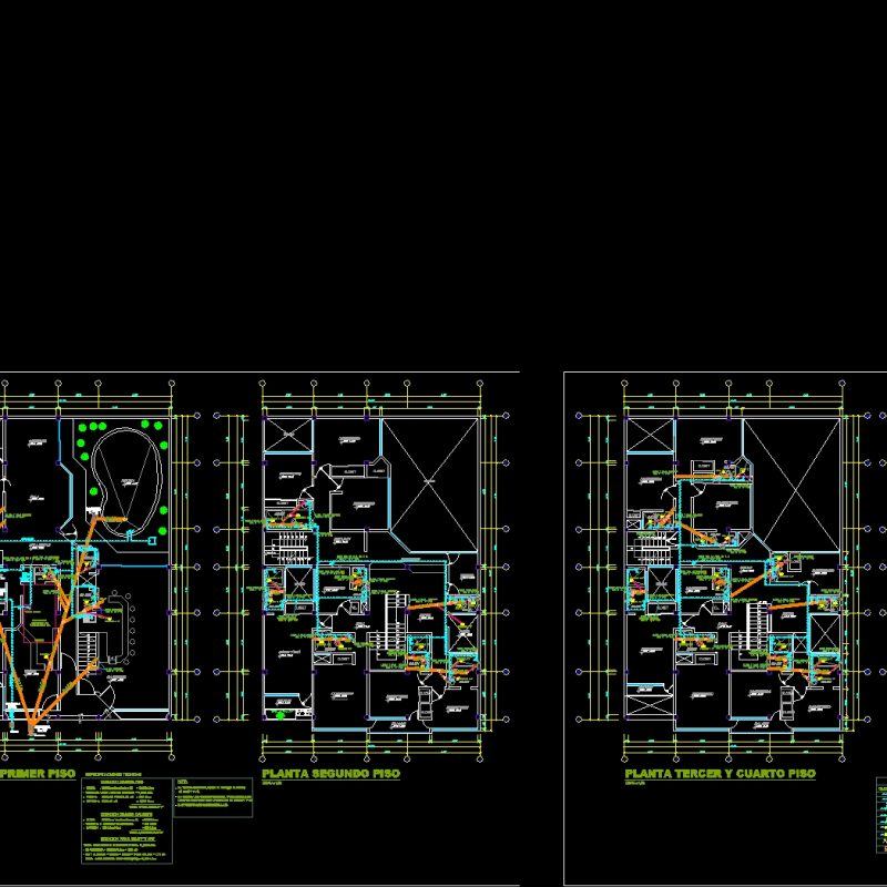Plumbing Installations--Water And Sewer Drains DWG Plan for AutoCAD ...