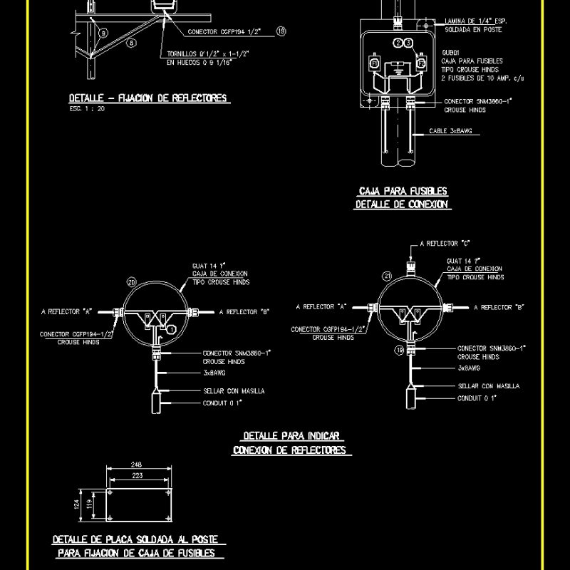 Post Connections - Typical Detail DWG Detail for AutoCAD • Designs CAD