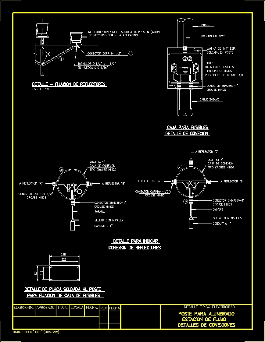 Post Connections - Typical Detail DWG Detail for AutoCAD • Designs CAD