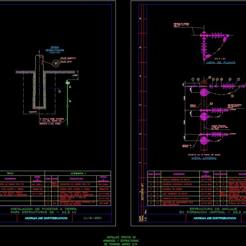 Power Lines Details DWG Detail for AutoCAD • Designs CAD