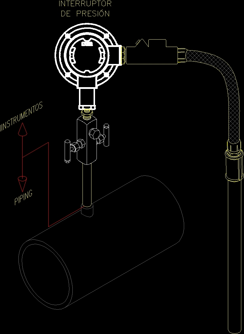 Pressure Switch DWG Detail For AutoCAD Designs CAD