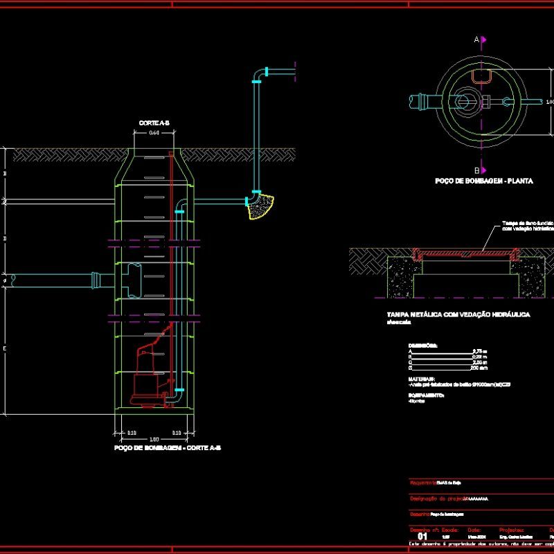 Pumping Well DWG Section for AutoCAD • Designs CAD