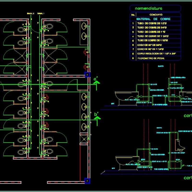 Set Of Holders For Wc DWG Section for AutoCAD • Designs CAD