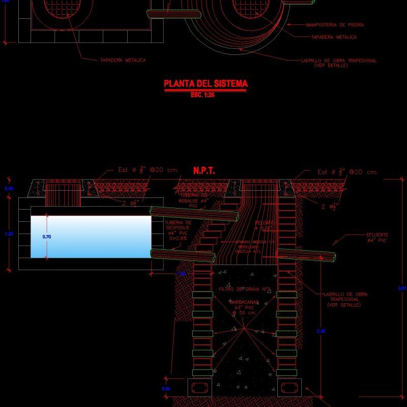 Sewage Pit Trap DWG Block for AutoCAD • Designs CAD