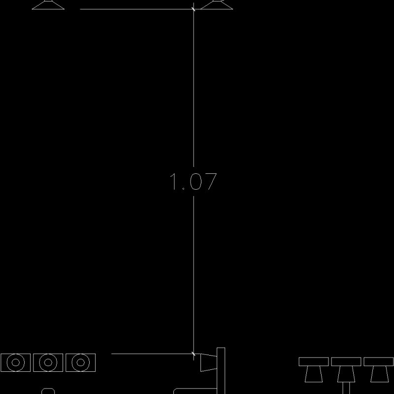 Shower, Taps And Flower DWG Block for AutoCAD • Designs CAD