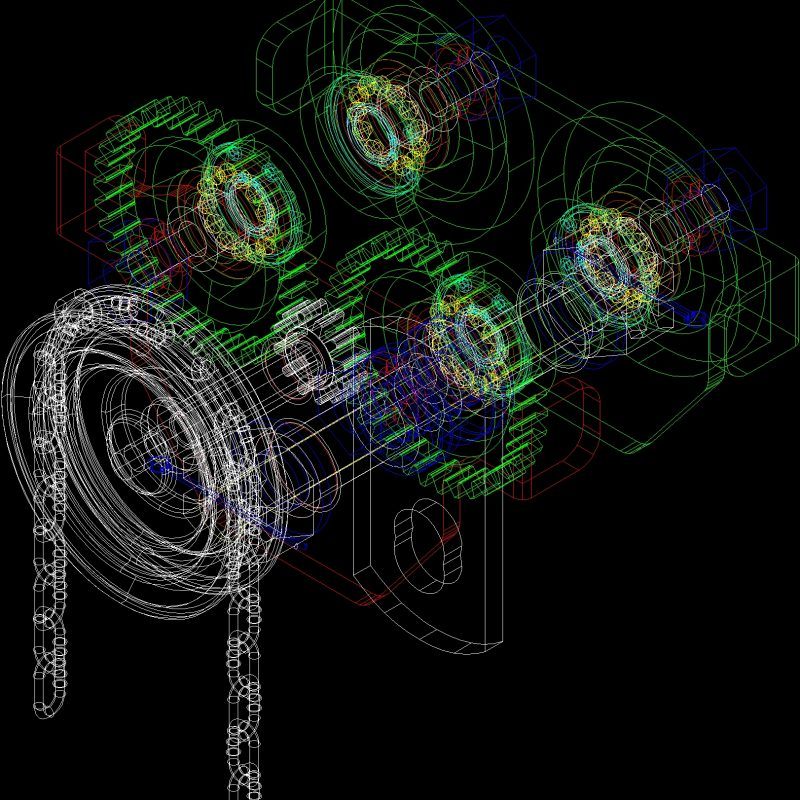 Side - Shifters To String DWG Block for AutoCAD • Designs CAD