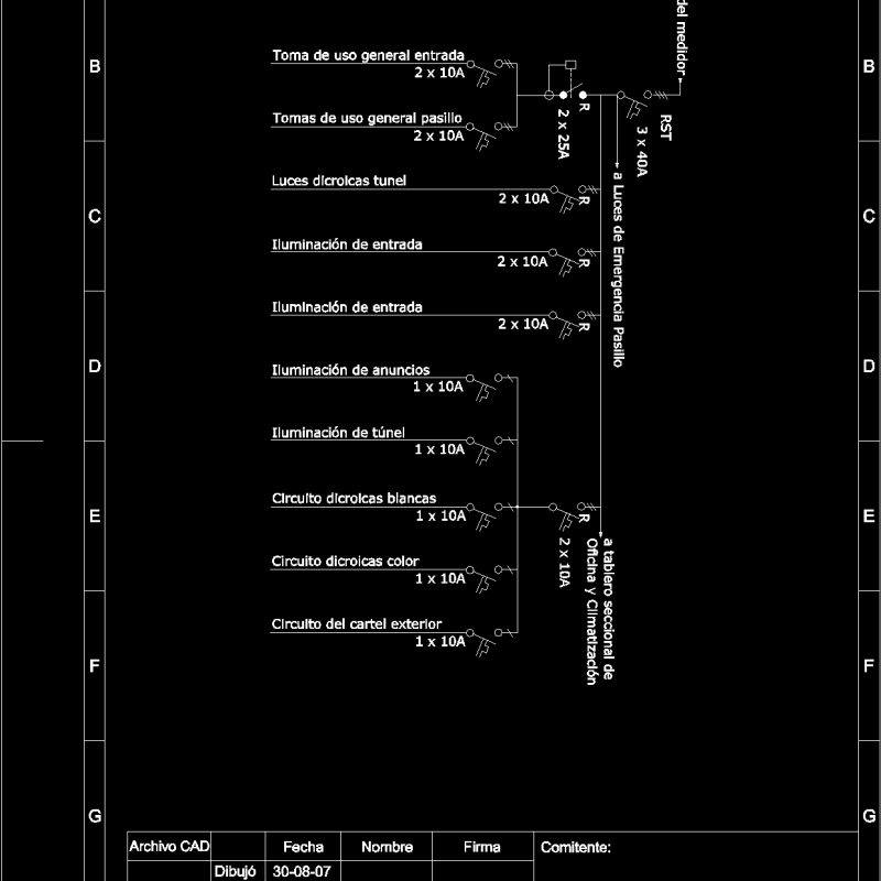 Single Wire Main Board DWG Block for AutoCAD • Designs CAD