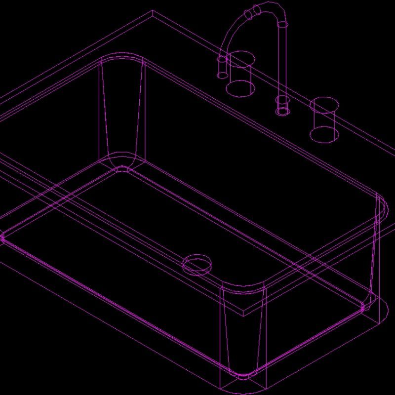 Sink 3D DWG Model for AutoCAD • Designs CAD