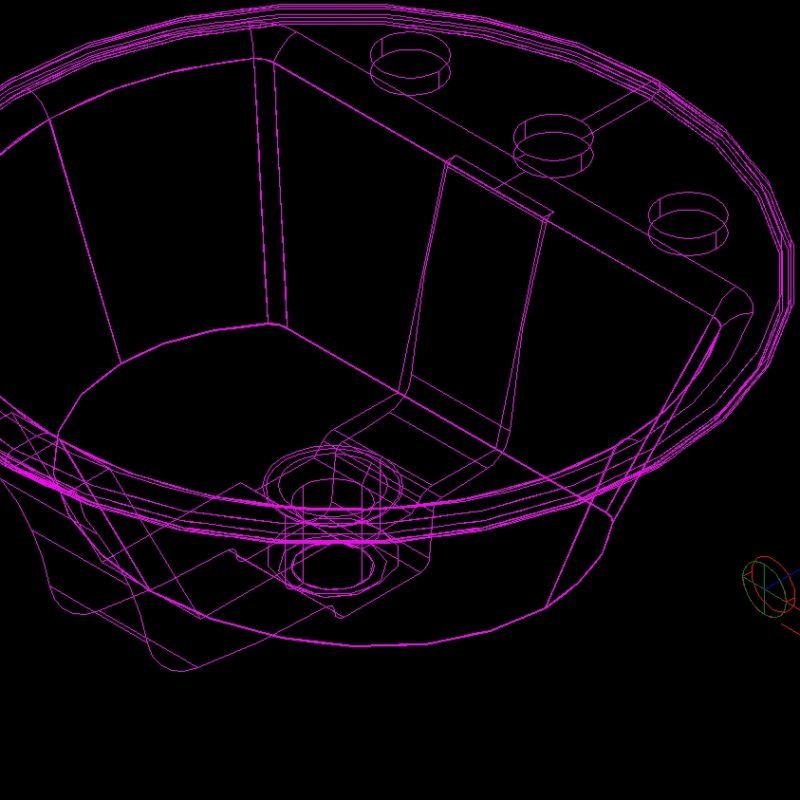 Sink 3D DWG Model for AutoCAD | DesignsCAD