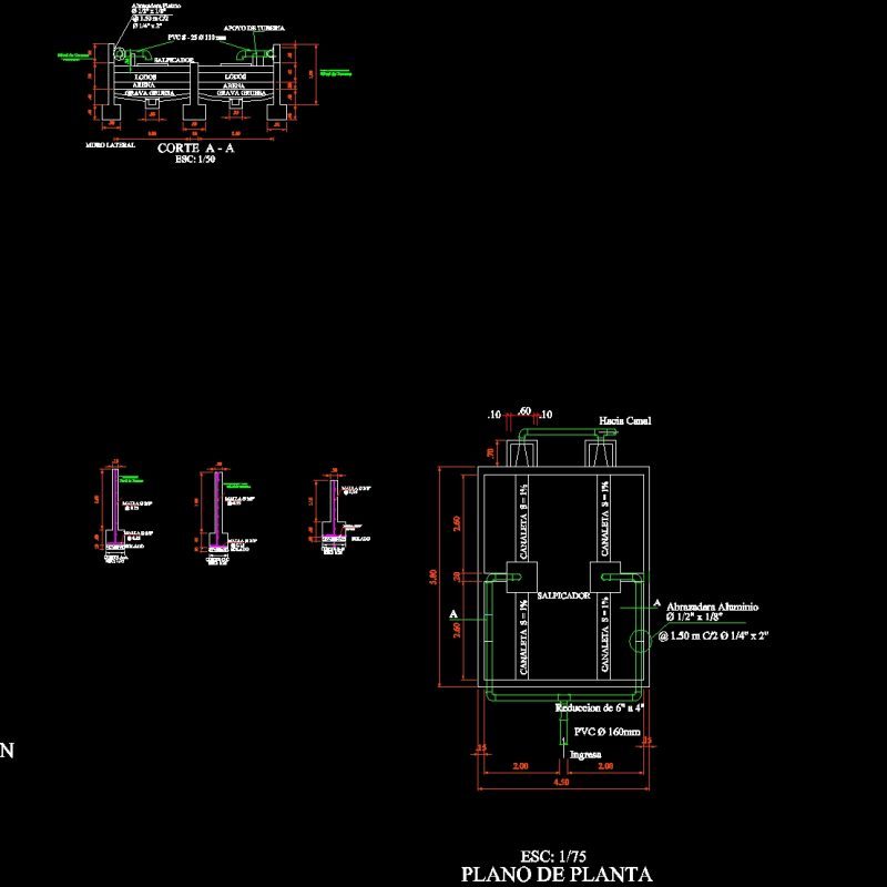 Sludge Drying Bed DWG Detail for AutoCAD • Designs CAD
