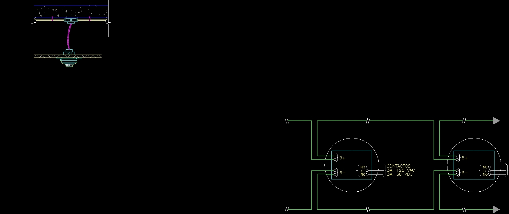 Smoke Detecting Electric Installation DWG Block for AutoCAD • Designs CAD