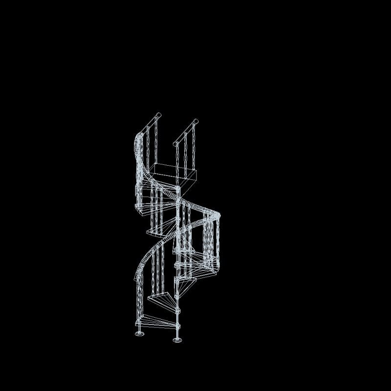 Spiral Stair 3D DWG Detail for AutoCAD | DesignsCAD