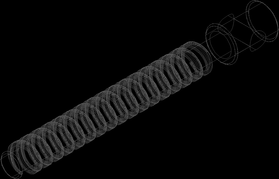Square Thread Screw 3D DWG Model For AutoCAD Designs CAD