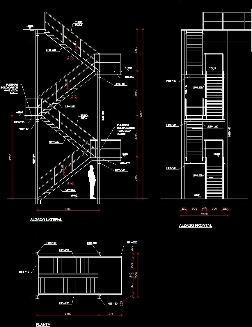 Stairs DWG Block For AutoCAD Designs CAD