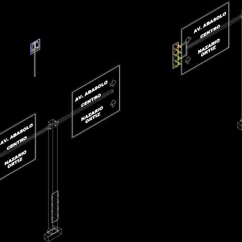 Standard Highway Sign 3D DWG Model for AutoCAD • Designs CAD