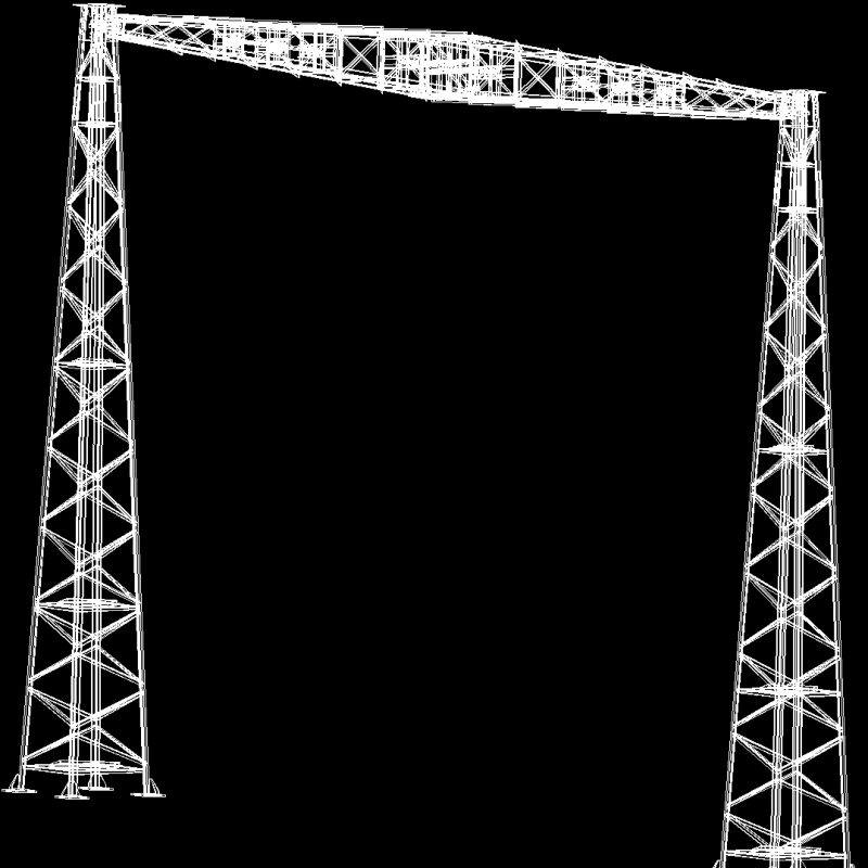Stay Metal Electric Pole 2 DWG Block for AutoCAD • Designs CAD