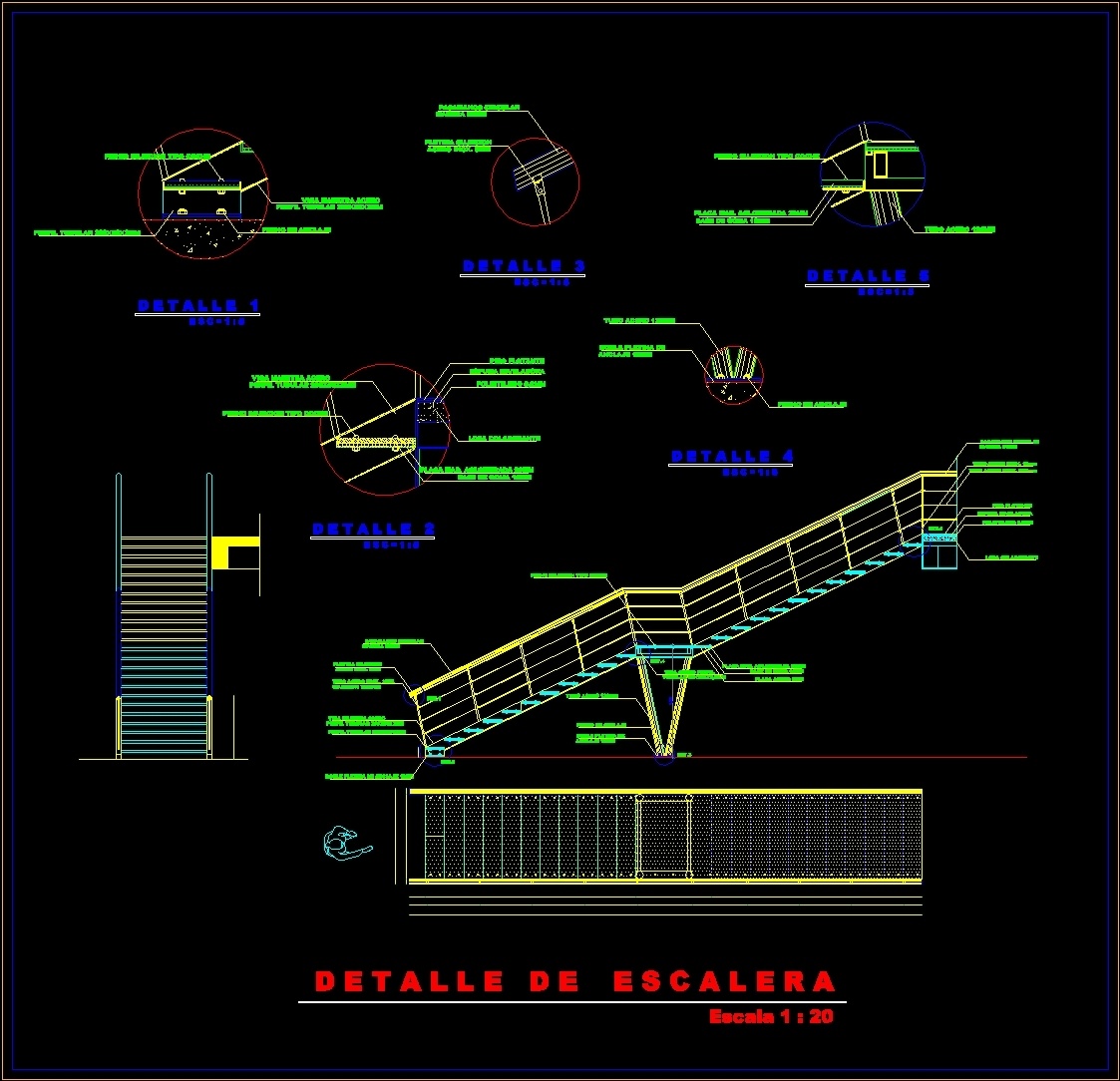 Steel Stairs DWG Detail For AutoCAD Designs CAD