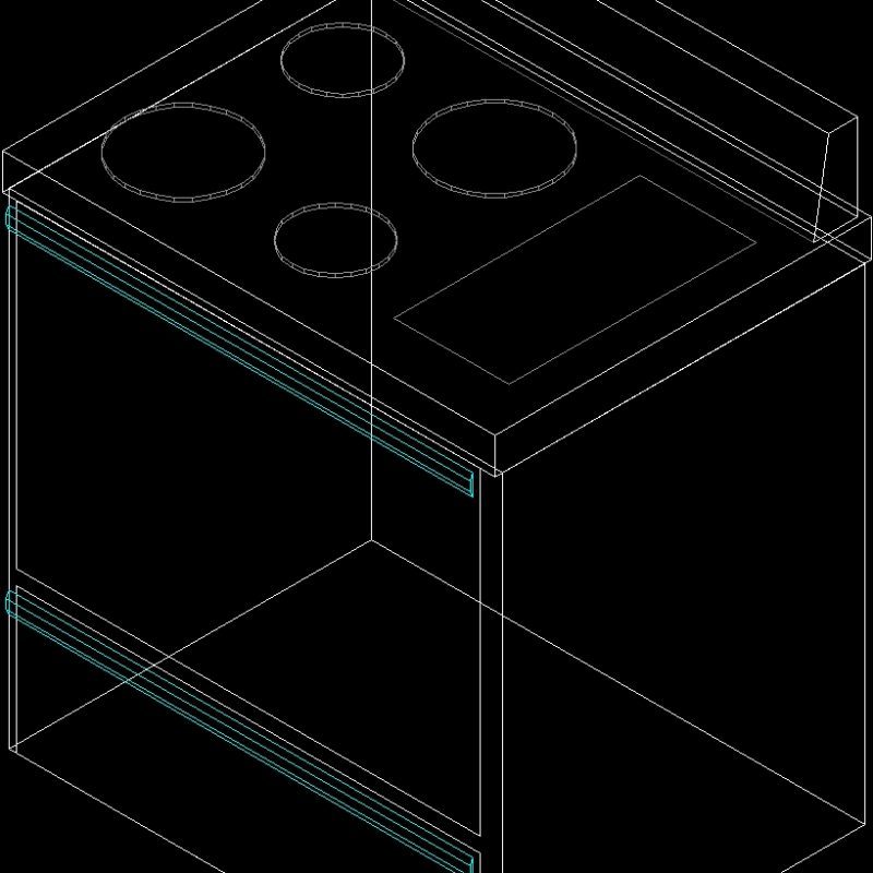 Stove 3D DWG Model for AutoCAD • Designs CAD