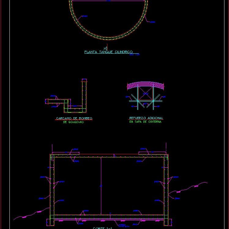Structural Design Of Cylindrical Tank DWG Block for AutoCAD • Designs CAD