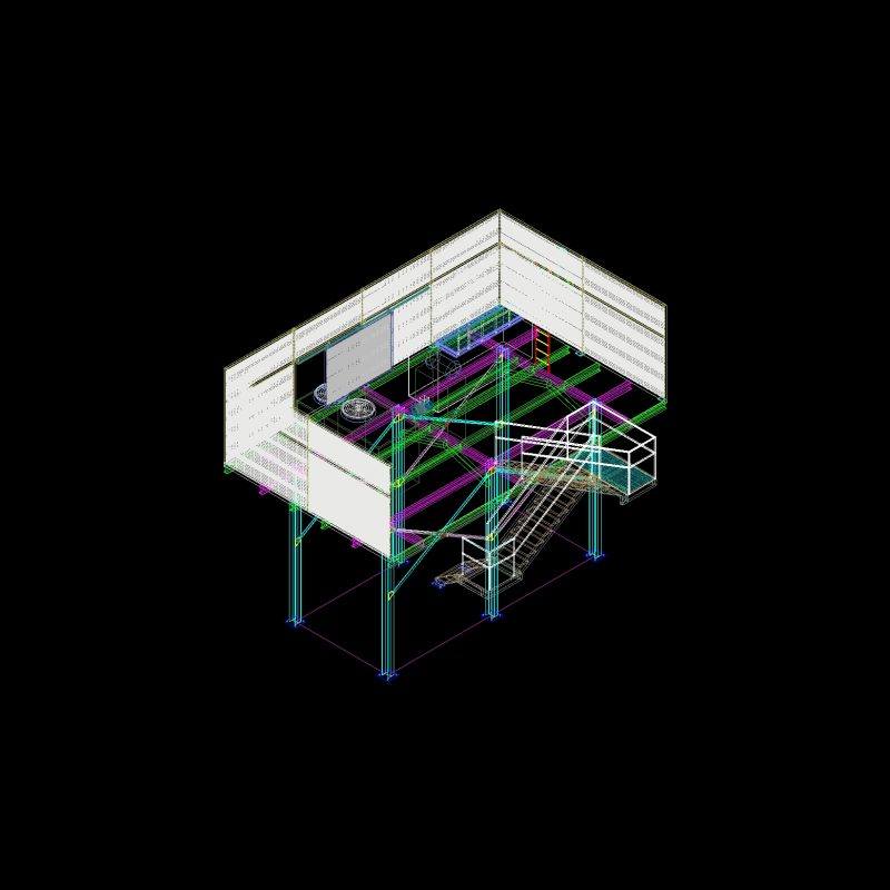 Structure For Chiller 3D DWG Model for AutoCAD • Designs CAD
