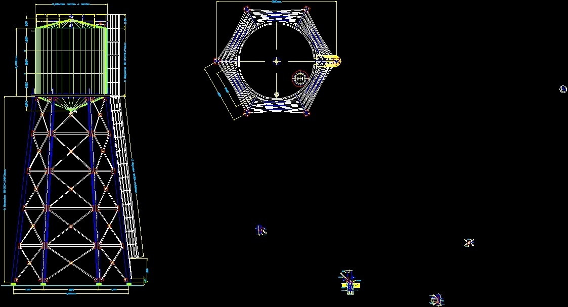 Tank Cap 40000 Gln- Of 15 Mts Height DWG Detail for AutoCAD • Designs CAD