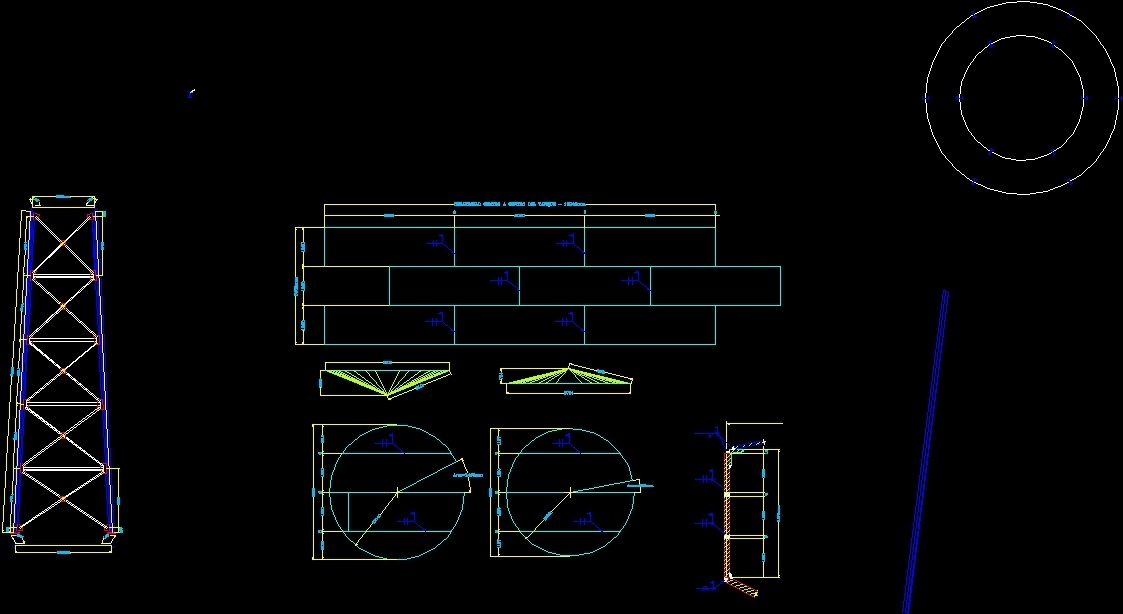 Tank Cap 40000 Gln- Of 15 Mts Height DWG Detail for AutoCAD • Designs CAD