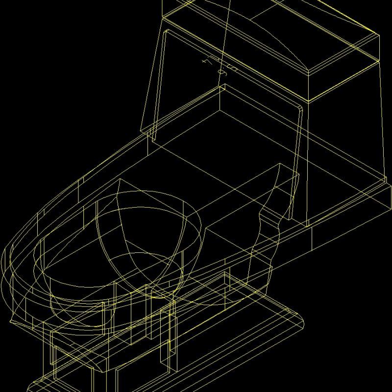 Toilet 2 3D DWG Model for AutoCAD • Designs CAD